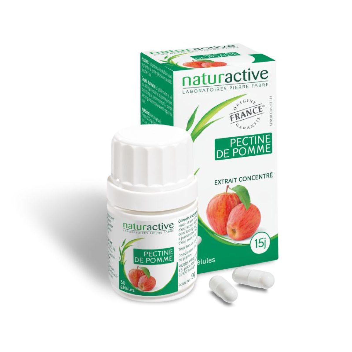 Naturactive Pectine de Pomme 30 Gélules - Régulation de l'Appétit