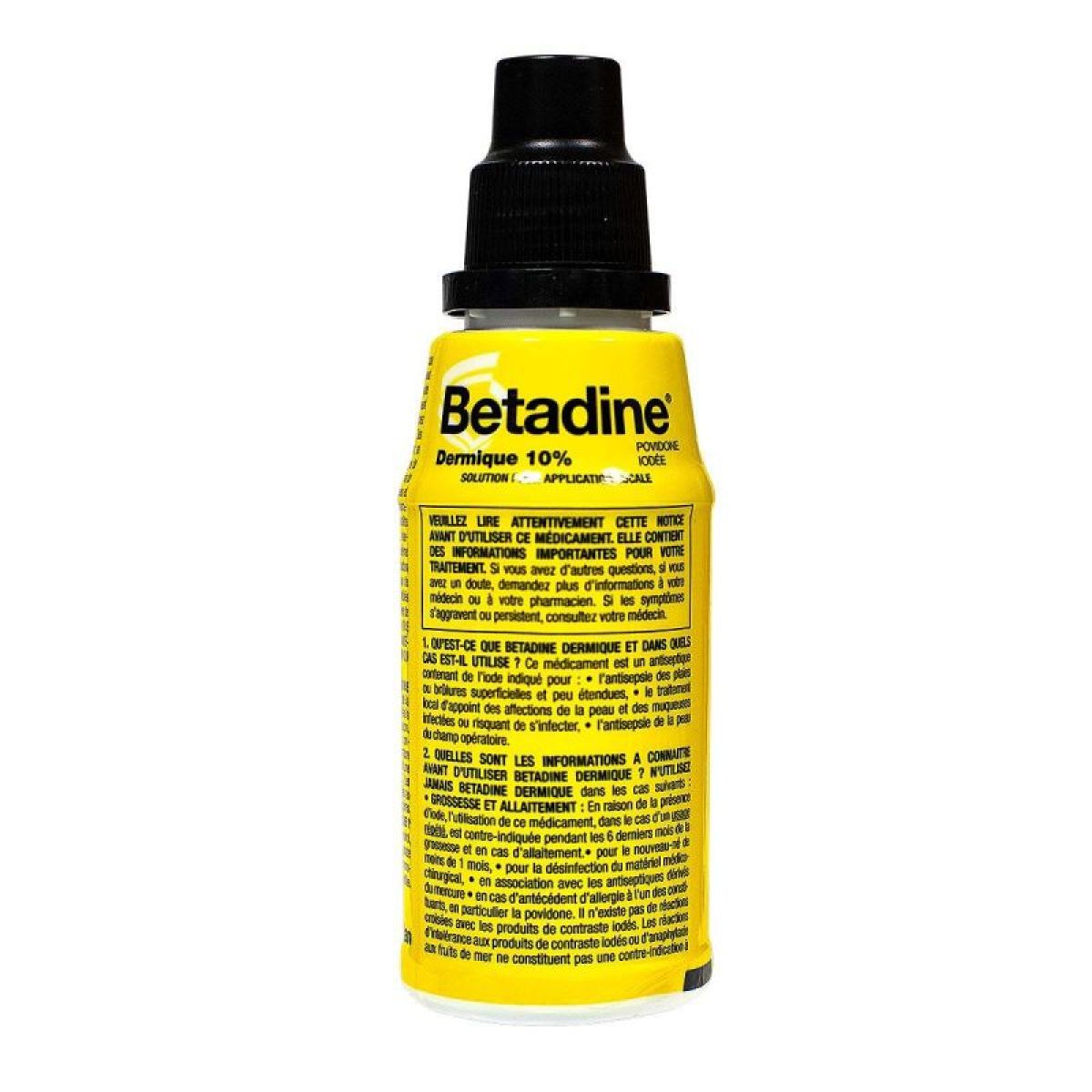 Bétadine Solution Dermique 10% Antiseptique - Flacon 125ml