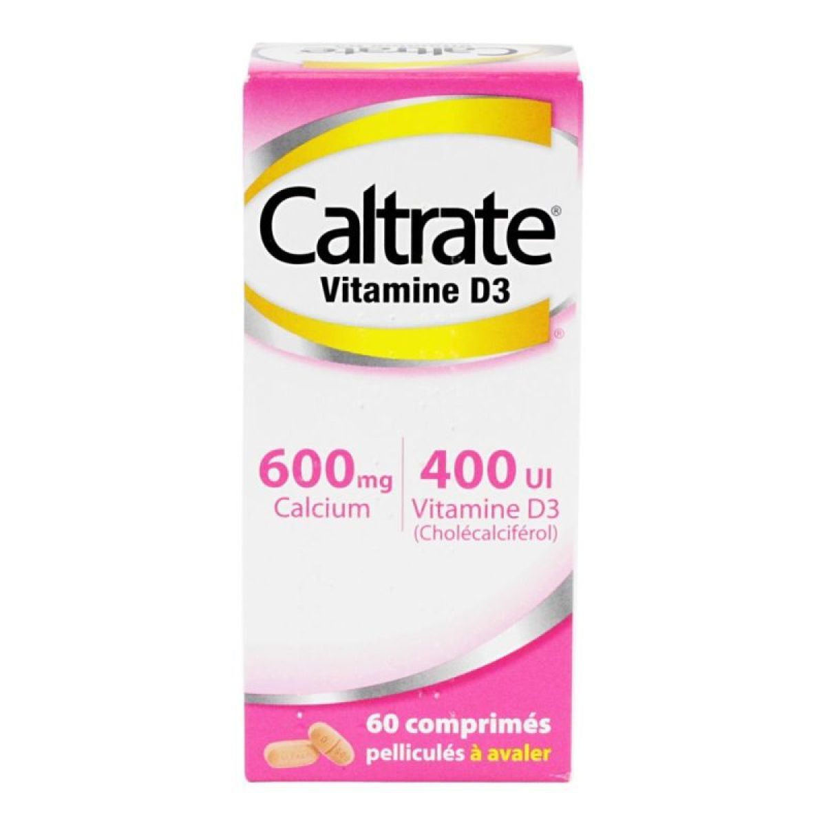 Caltrate D3 - Calcium et Vitamine D3 600mg/400UI 60 Comprimés