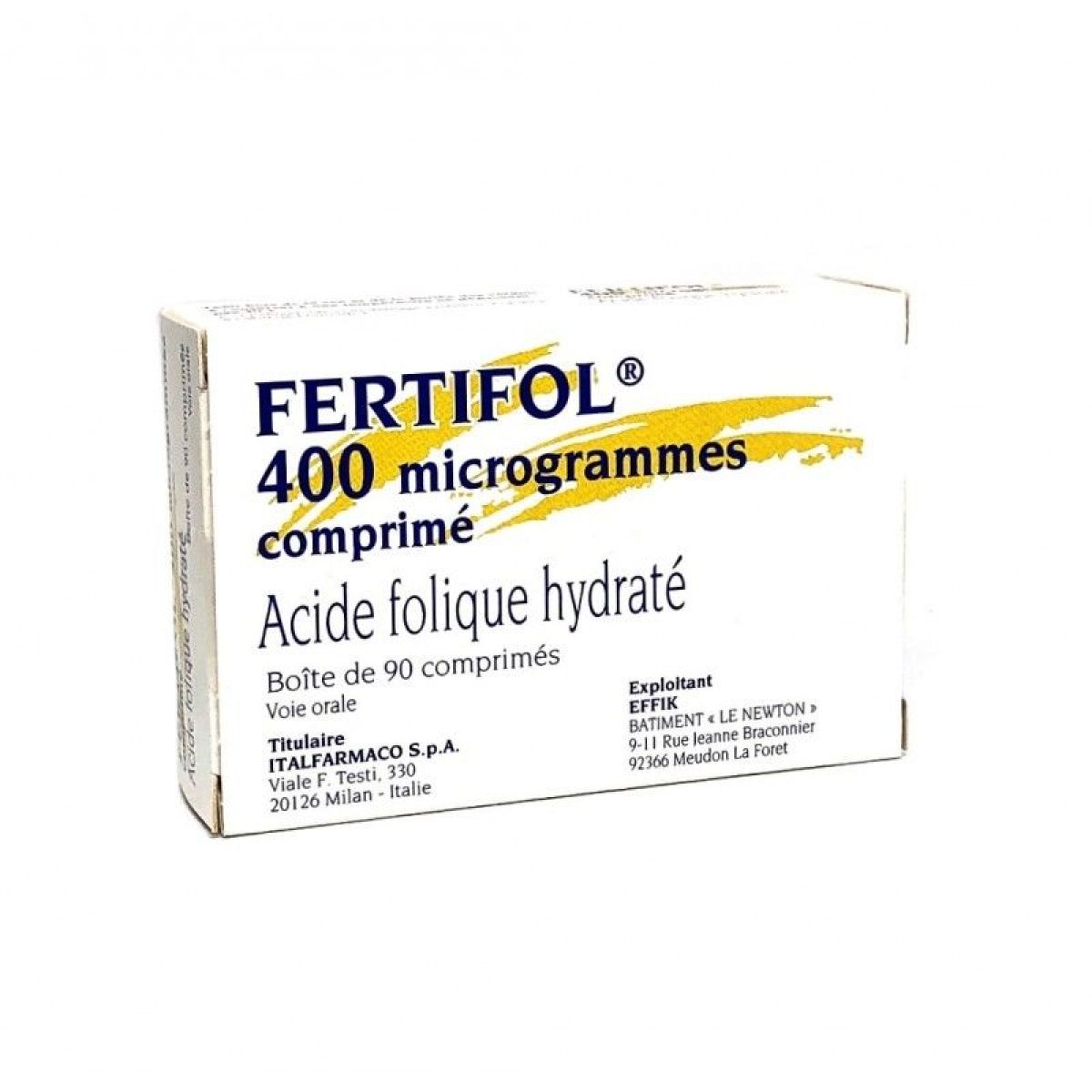 Fertifol 400mcg : supplément d'acide folique pour les femmes enceintes