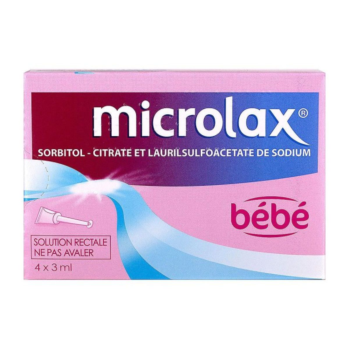 Microlax Bébé Sol Rectale Unidose x4 - Traitement de la Constipation