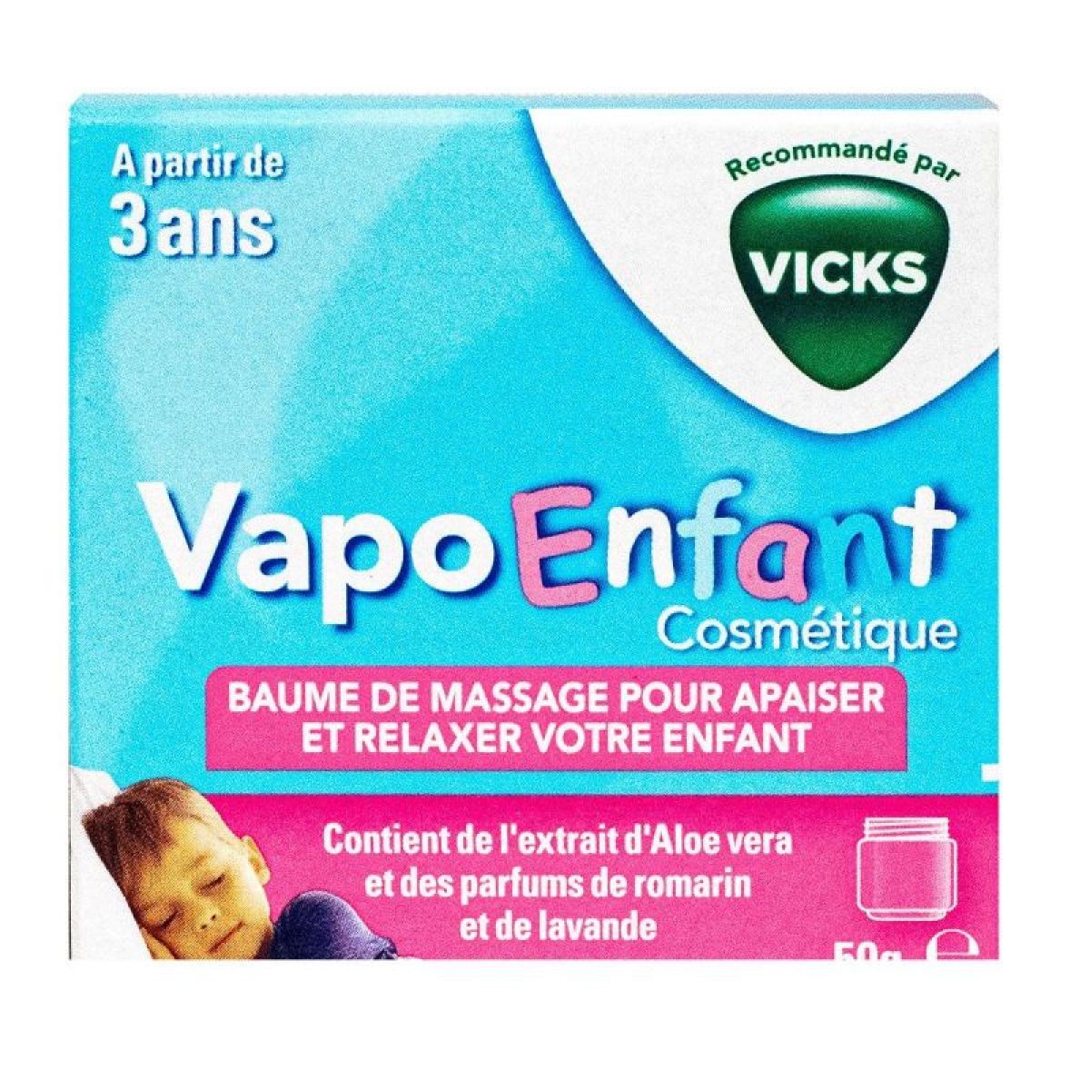 Vapoenfant Vicks Baume 50g - Soulagement et Détente Respiratoire