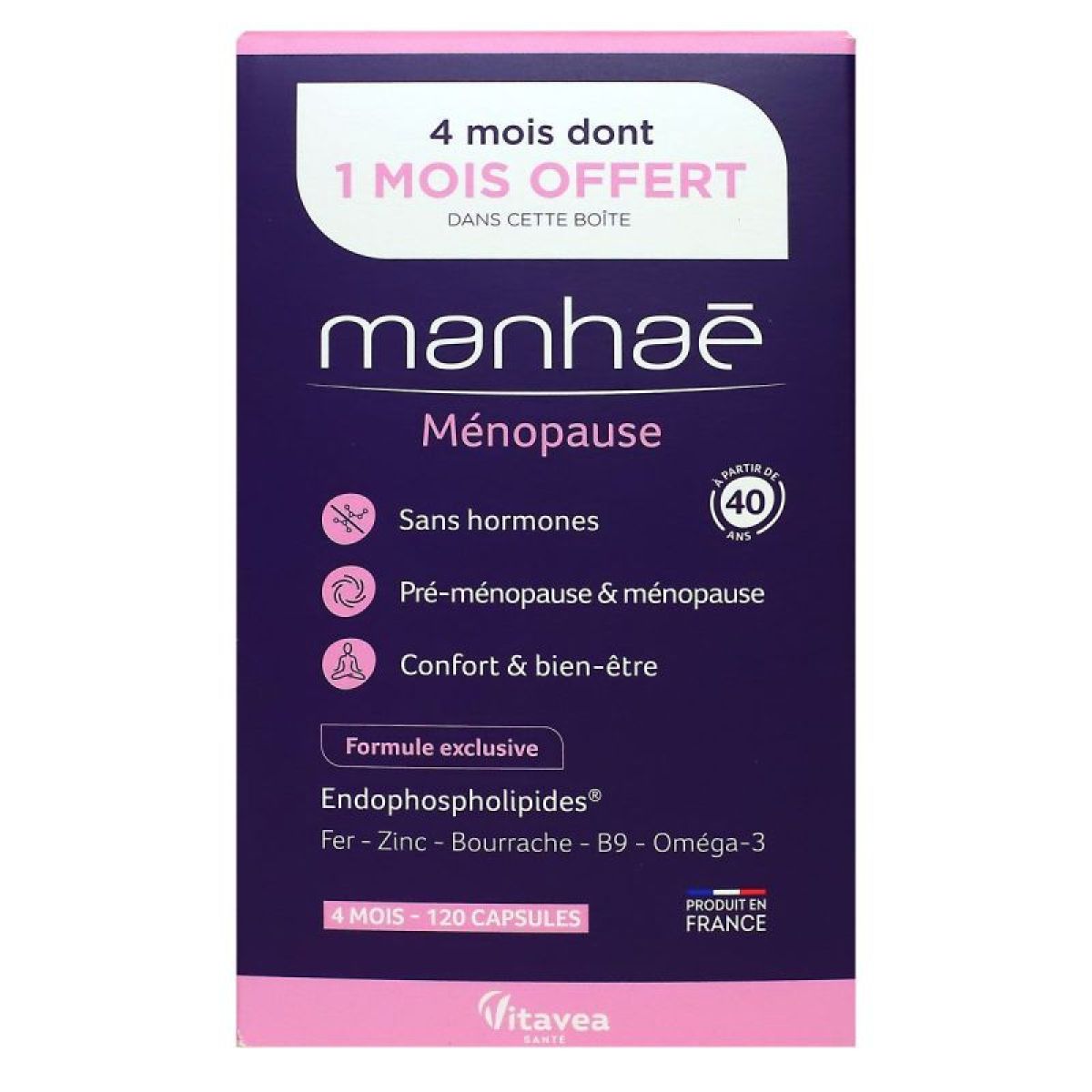 Manhaé 120 Capsules - Bien-être Féminin et Ménopause