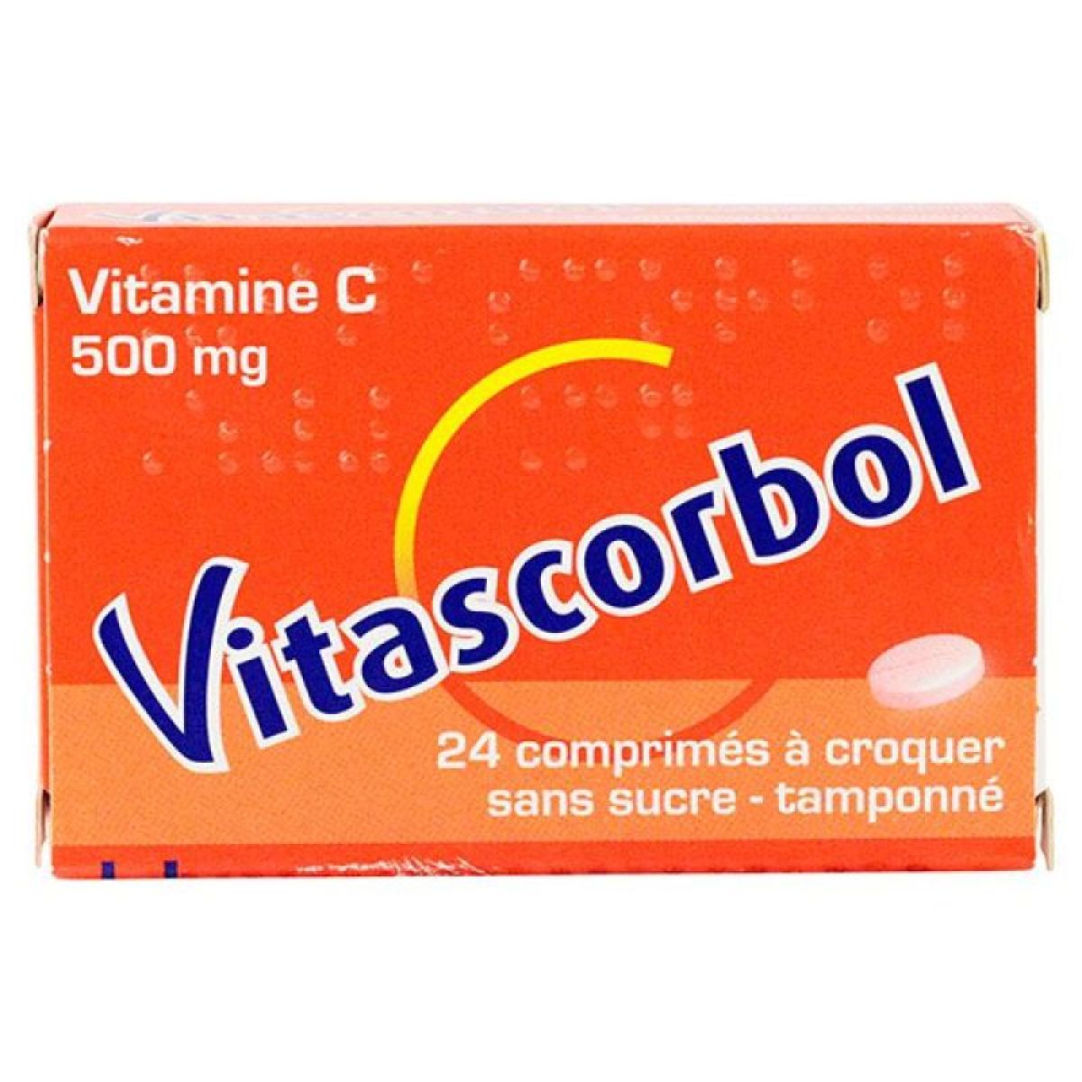 Vitascorbol 500mg Comprimés Croquables S/S x24 - Énergie et Immunité
