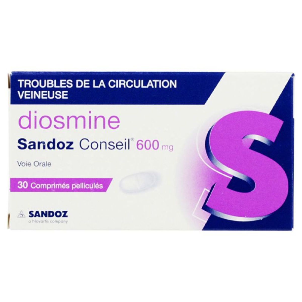 Diosmine 600mg Sandoz 30 Comprimés : soin pour la circulation sanguine