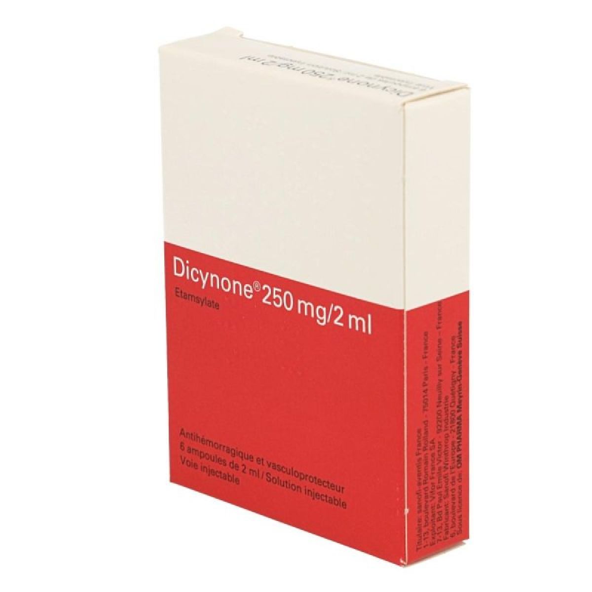 Dicynone 250mg - Ampoule Injectable pour Hémorragies