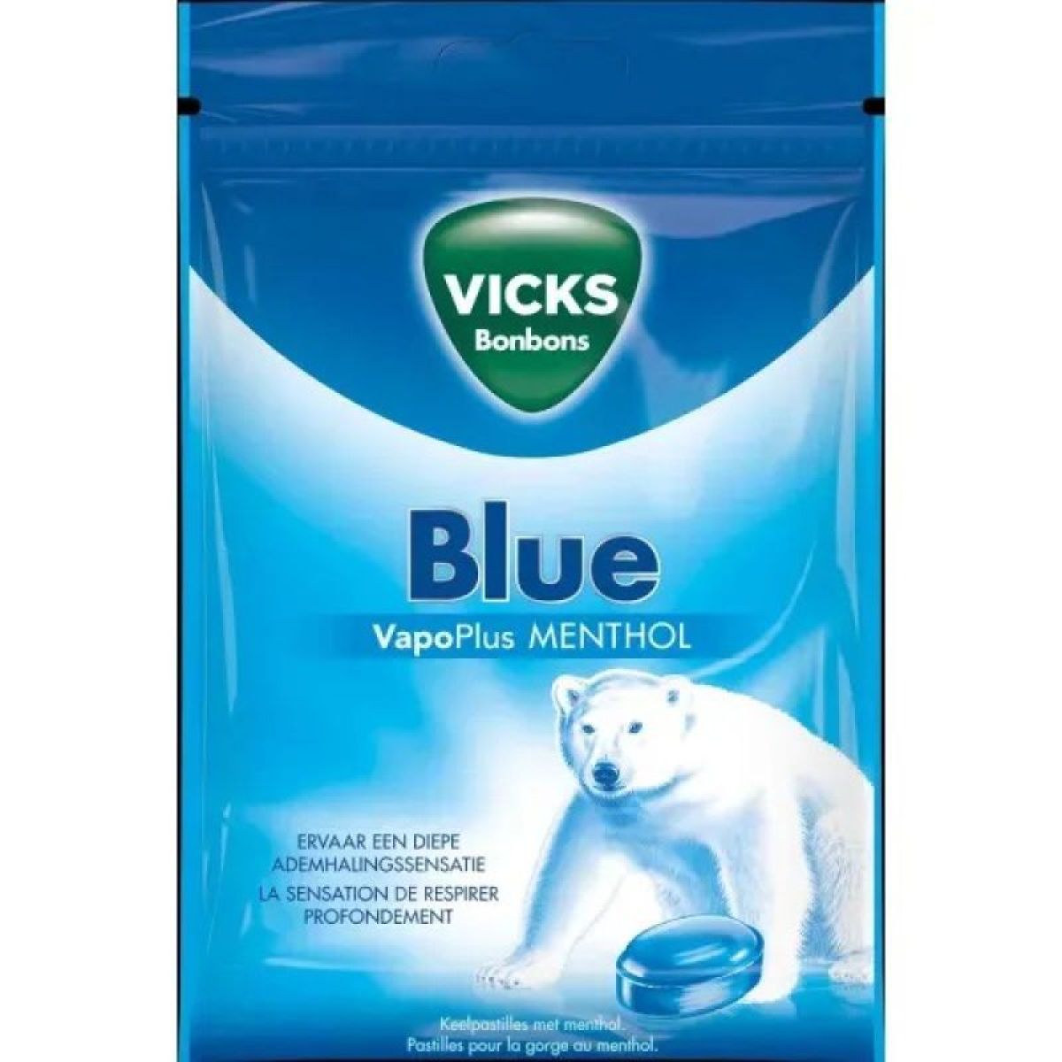Vicks Bonbons Menthe Verte – Sans sucre 72g