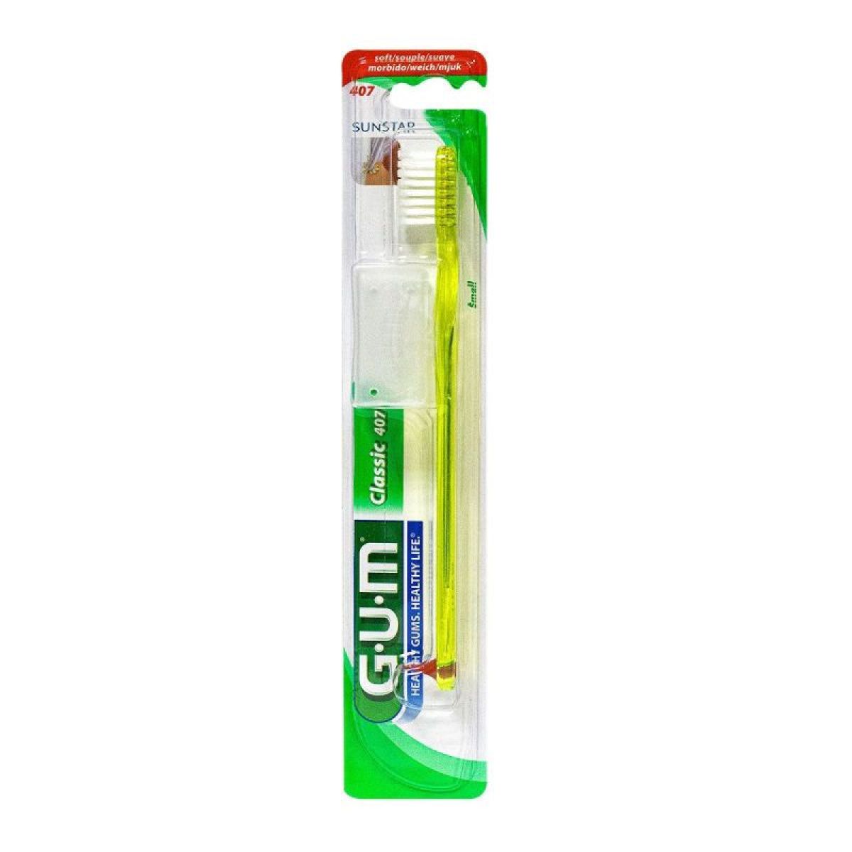 Brosse à Dents GUM Nylon 4 Rangées - Protection des Dents et Gencives