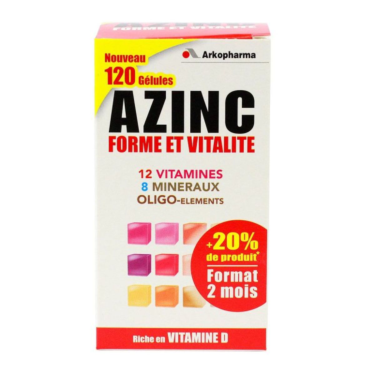 Azinc Forme & Vitalité - 120 Gélules - Soutien Énergétique
