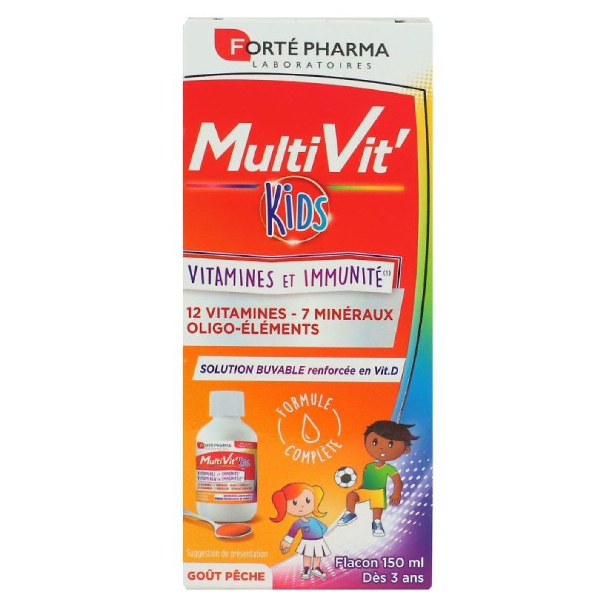 Multivit'4G Kids - Solution Buvable pour Enfants 150ml