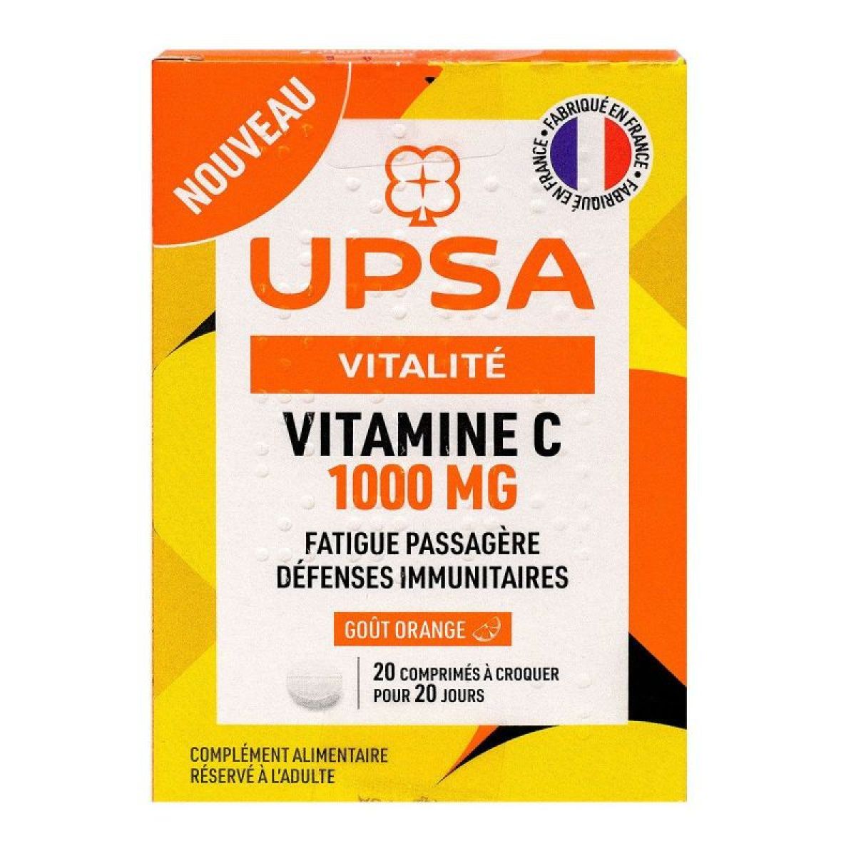 Vitamine C 1000Mg Upsa Comprimés à croquer contre la fatigue