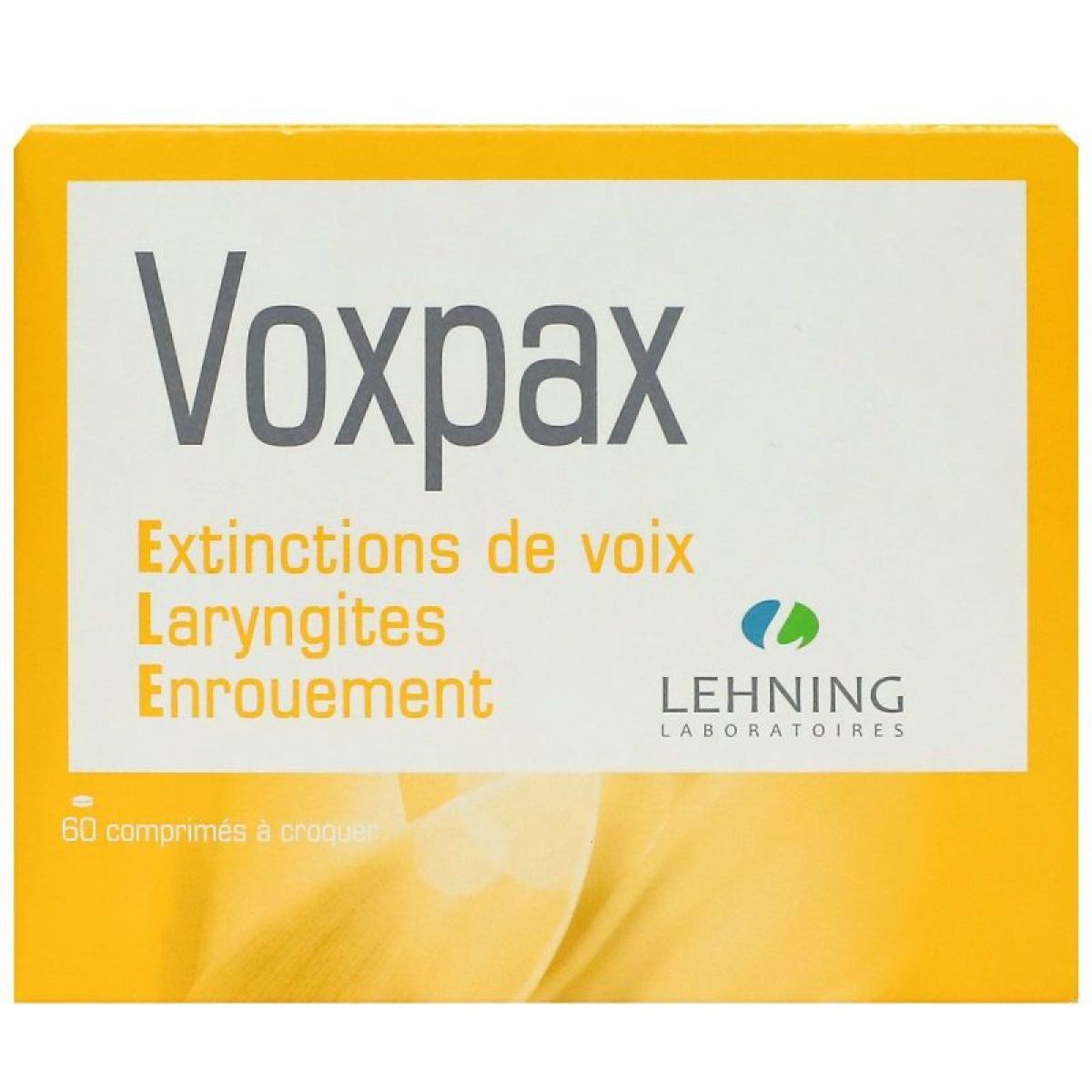 Voxpax 60 Comprimés - Soulagement de l'Enrouement et des Laryngites