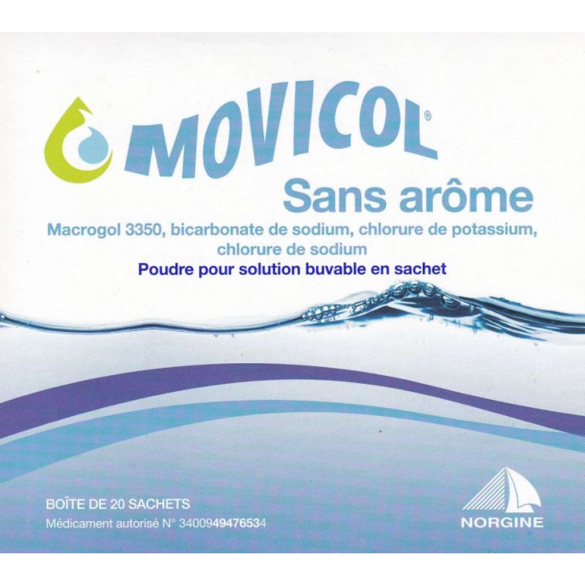 Movicol Sans Arôme Sachet 20 - Traitement de la Constipation