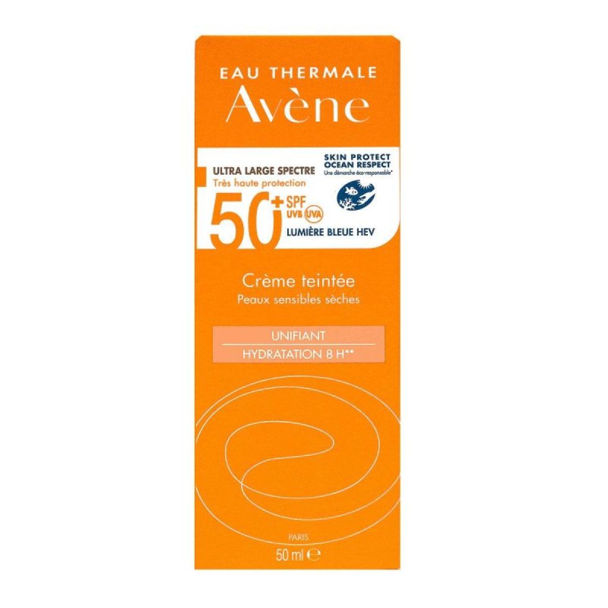 Avène Solaire Crème Teintée SPF50+ - 50ml - Protection et Éclat