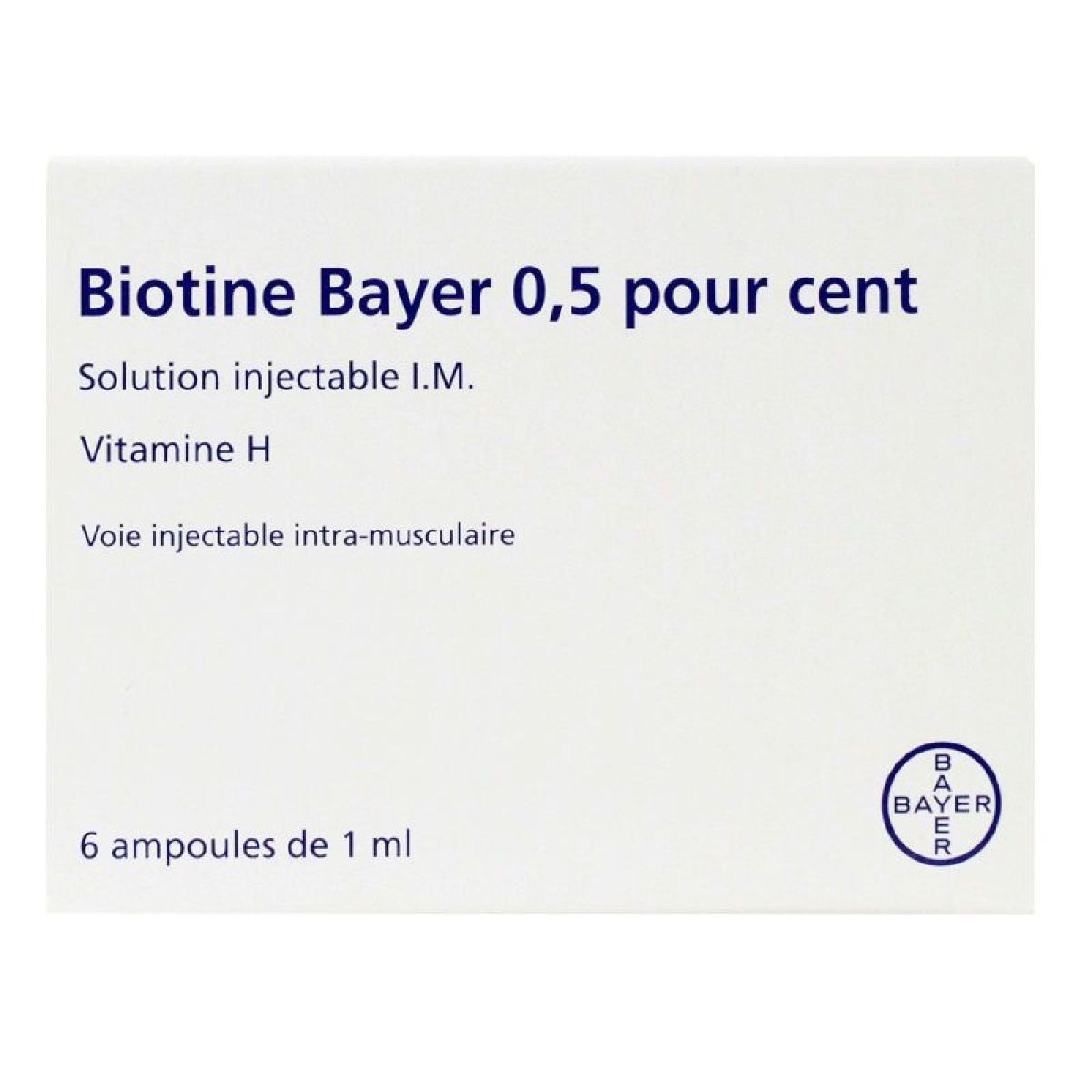 Biotine Injectable Bayer 0.5% – Chute de cheveux - En stock