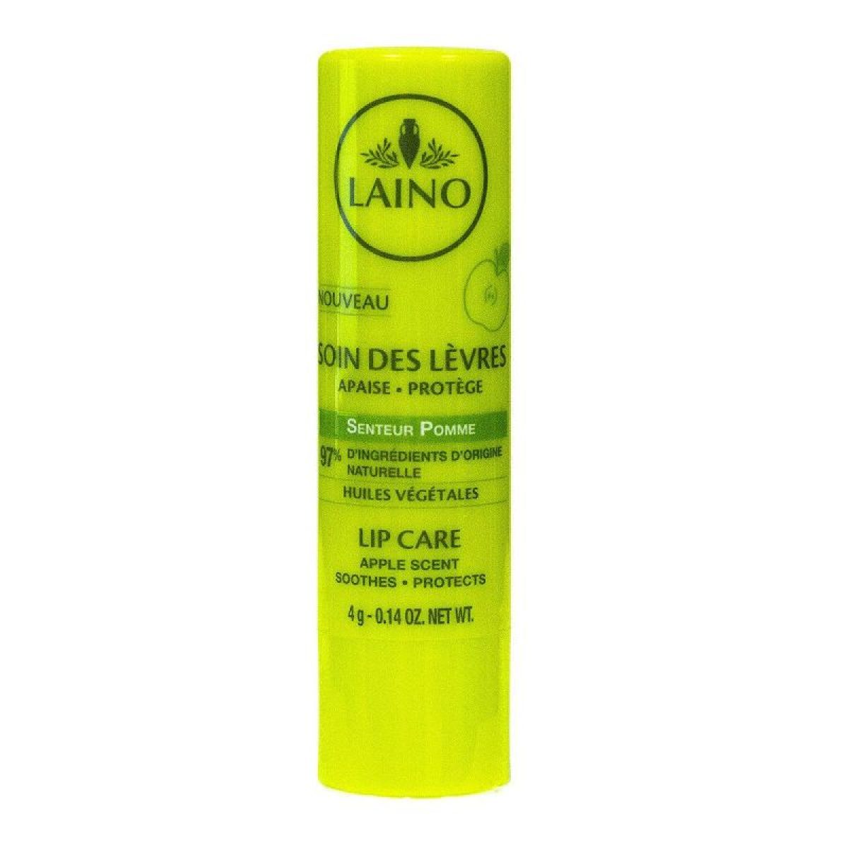 Laino Stick Lèvres Pomme 4g - Hydratation et Douceur Naturelle