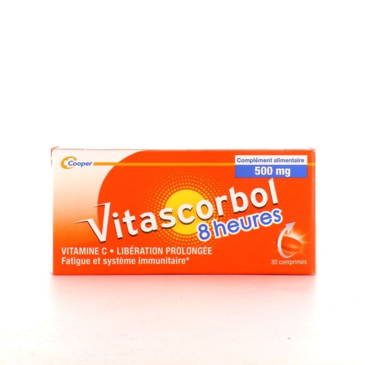 Vitascorbol 8 Heures 500mg Comprimés x30 - Libération Prolongée