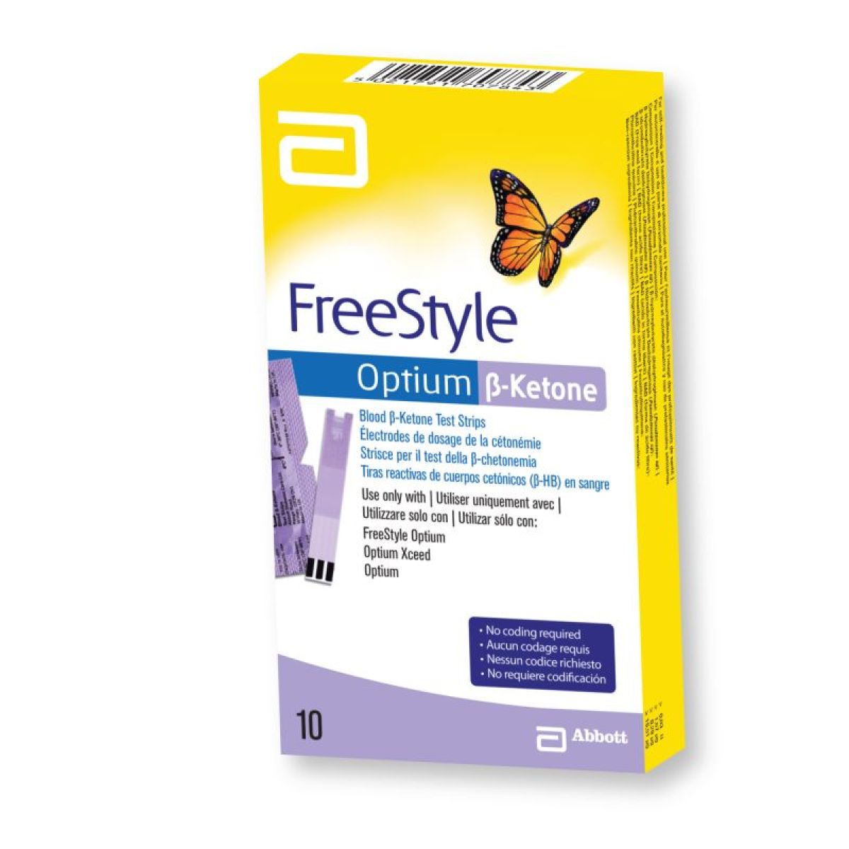 Freestyle Optium Bêta Cétone Électrodes x10 : mesure des cétones pour ...