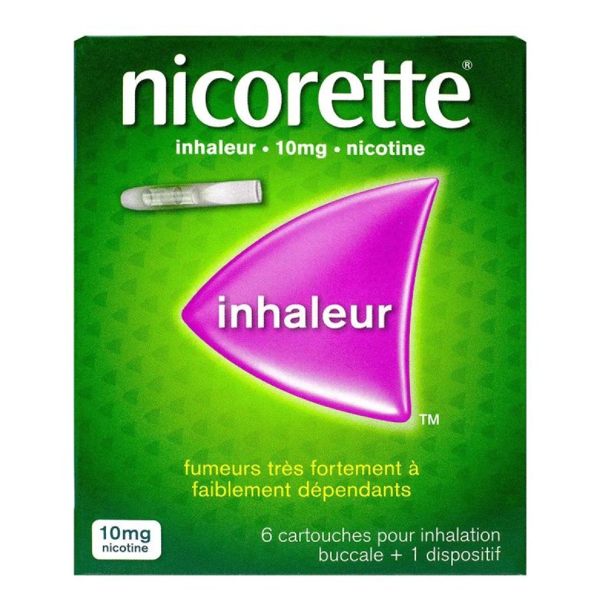 Nicorette Inhalateur 10mg - Aide au Sevrage Tabagique 6 Cartouches