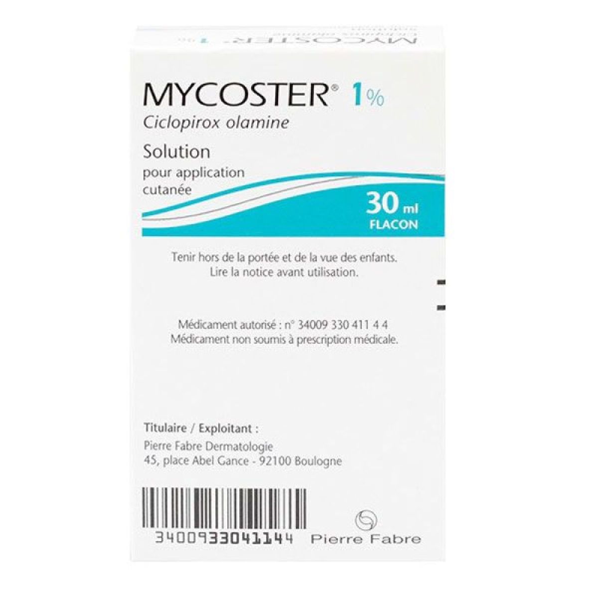 Mycoster Solution 1% 30ml - Traitement Mycoses Ongles