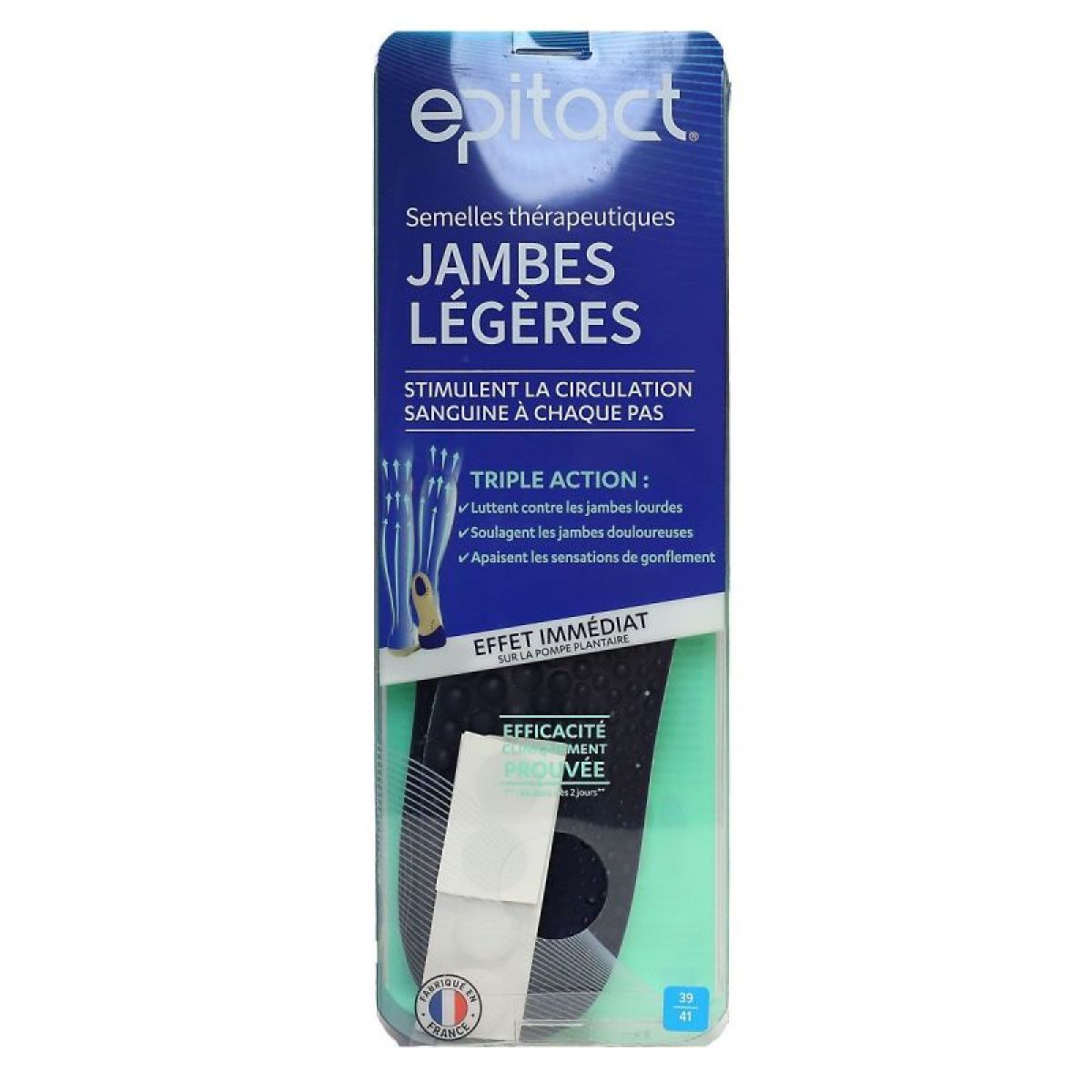 Epitact Semelle Jambe Légère Taille M - Confort et légèreté