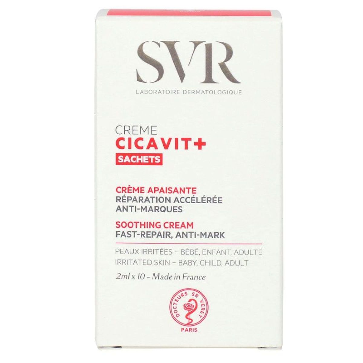 SVR Cicavit Sachet - Crème Réparatrice en Format Pratique