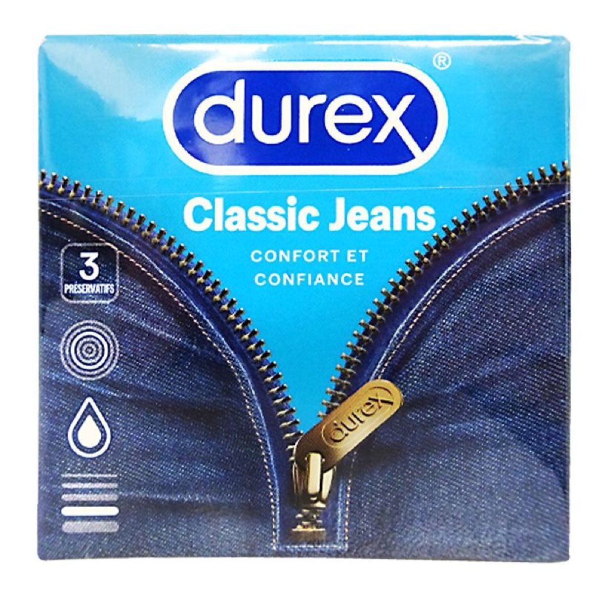 Durex Préservatifs Classic Jeans x3 - Confort et protection