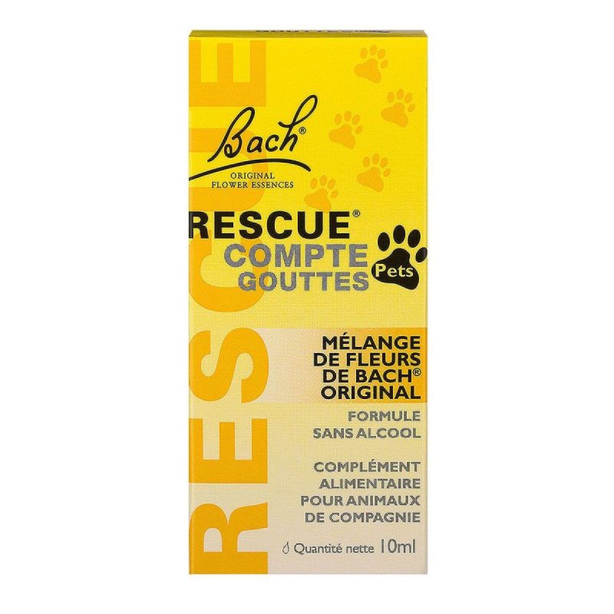 Rescue Pets Gouttes Bach Original 10 ml - Bien-être émotionnel des animaux